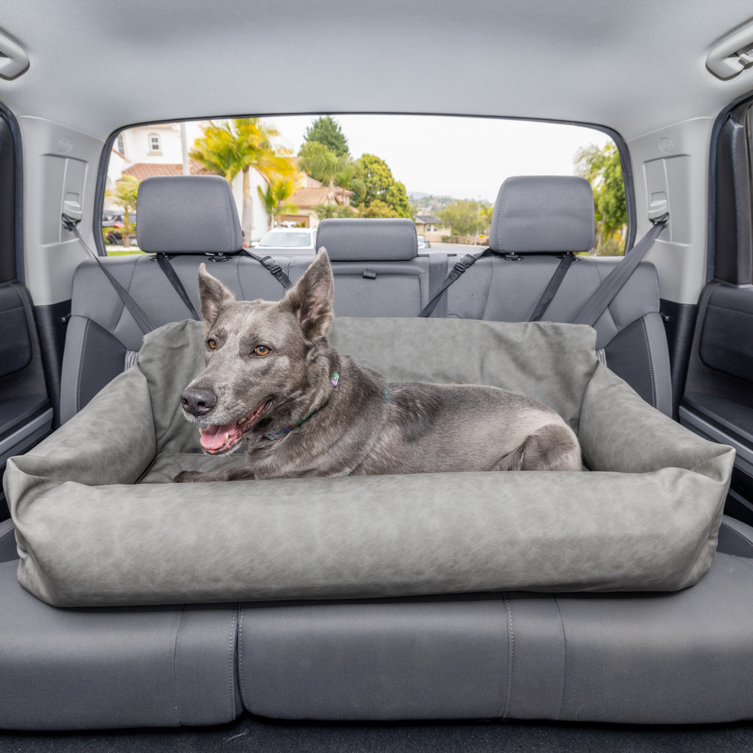 PupProtector Gray Faux Leather Dog Car Bed – Paw.com