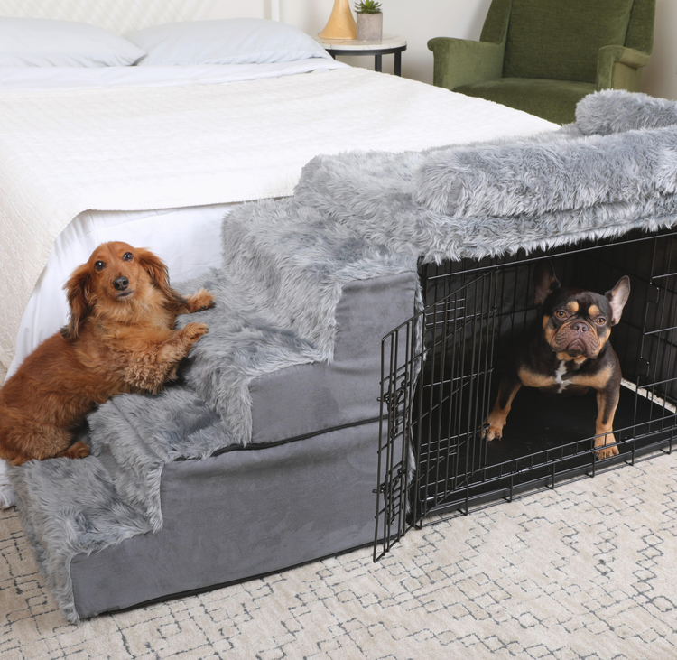 Dog Bedside Sleeper Crate Kit Stairs Paw dog-bedside-sleeper-crate-kit-stairs-paw