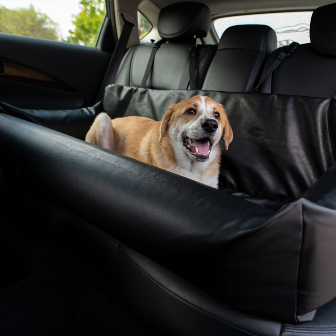 PupProtector™ Faux Cool-to-Touch Vegan Leather Memory Foam Dog Car Bed ...