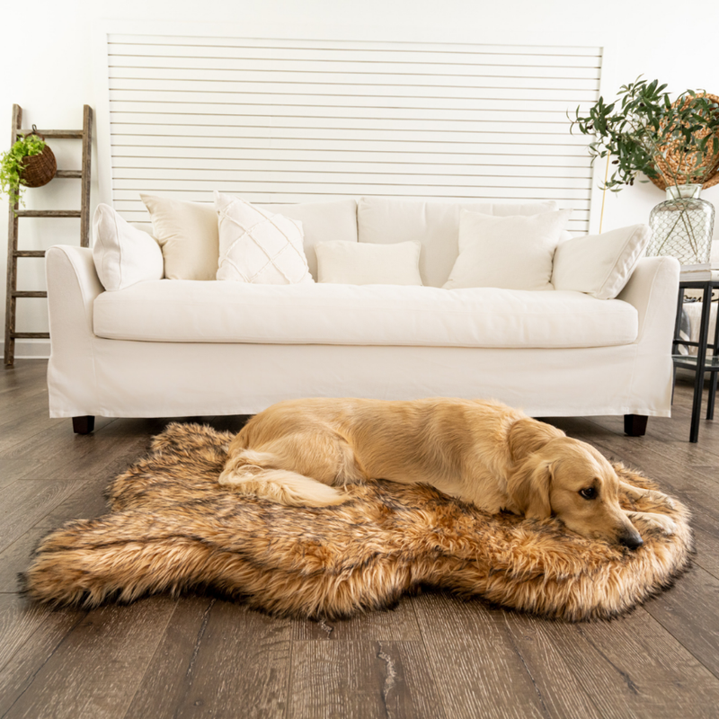 Luxe Dog Bed - Curve Sable Tan Rug – Paw.com